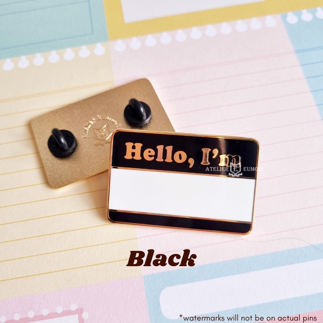 Writable Dry Erase "Hello I'm" Enamel Pin – Atelier Eumori