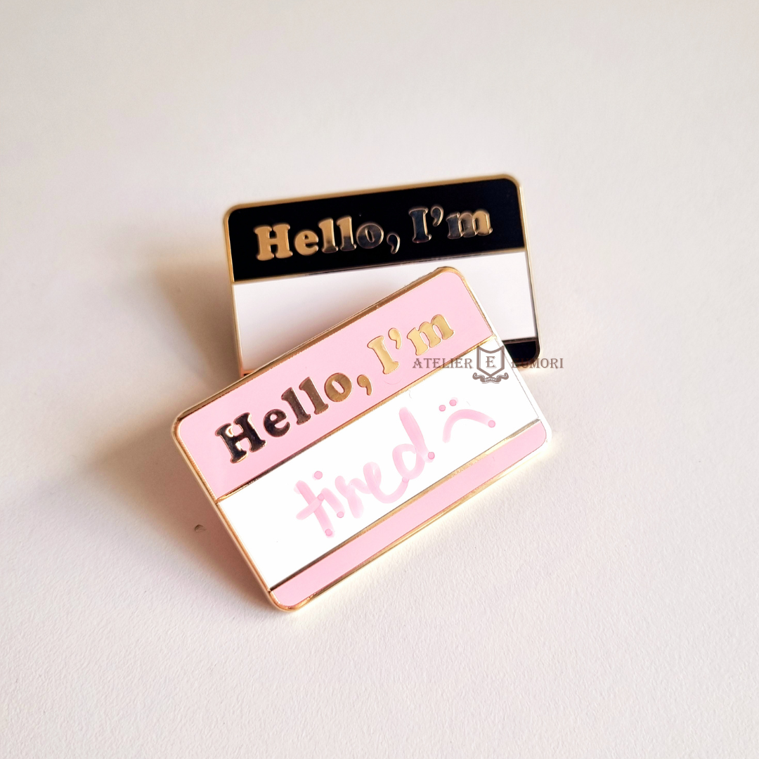Writable Dry Erase "Hello I'm" Enamel Pin – Atelier Eumori