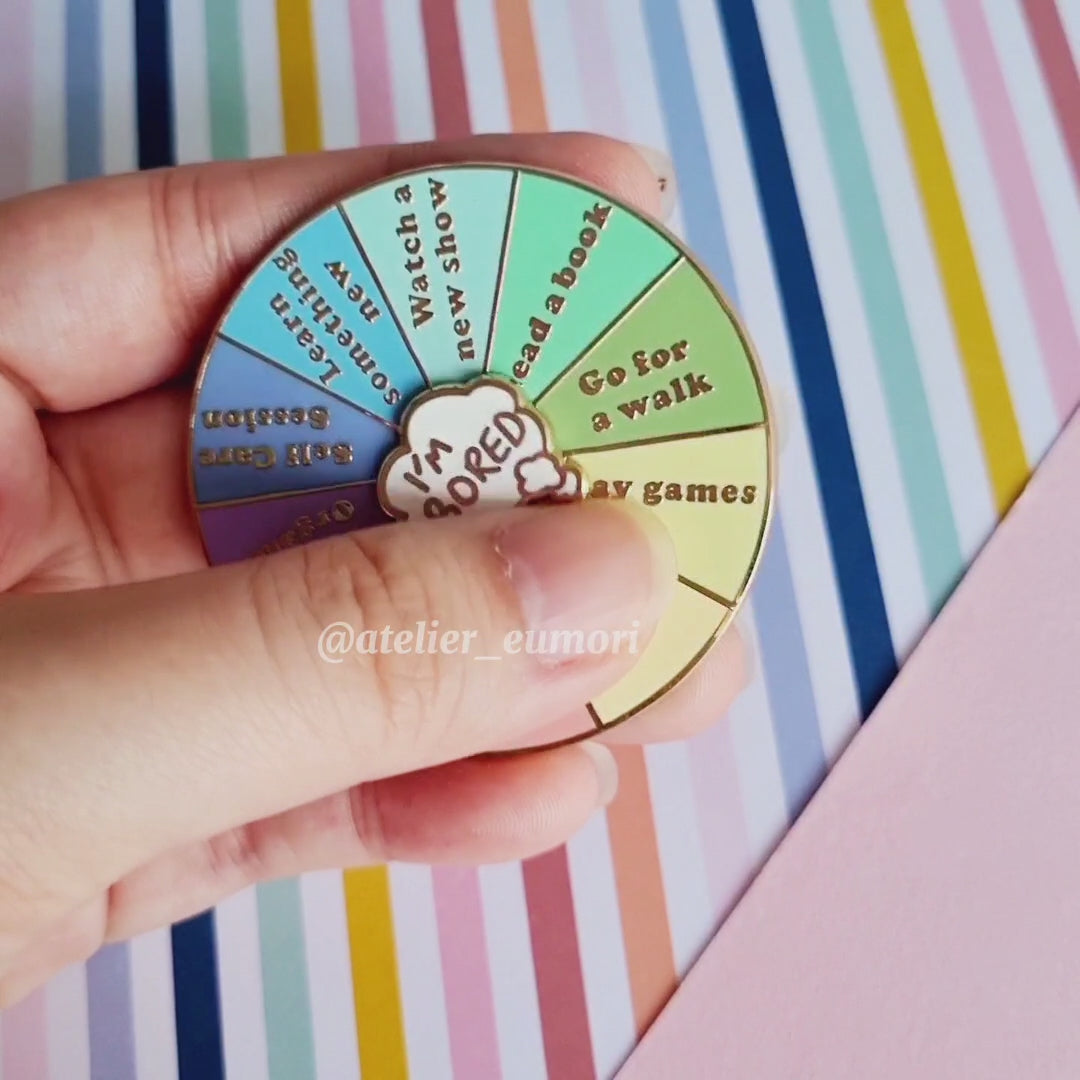 I'm Bored Spinning Enamel Pin – Atelier Eumori